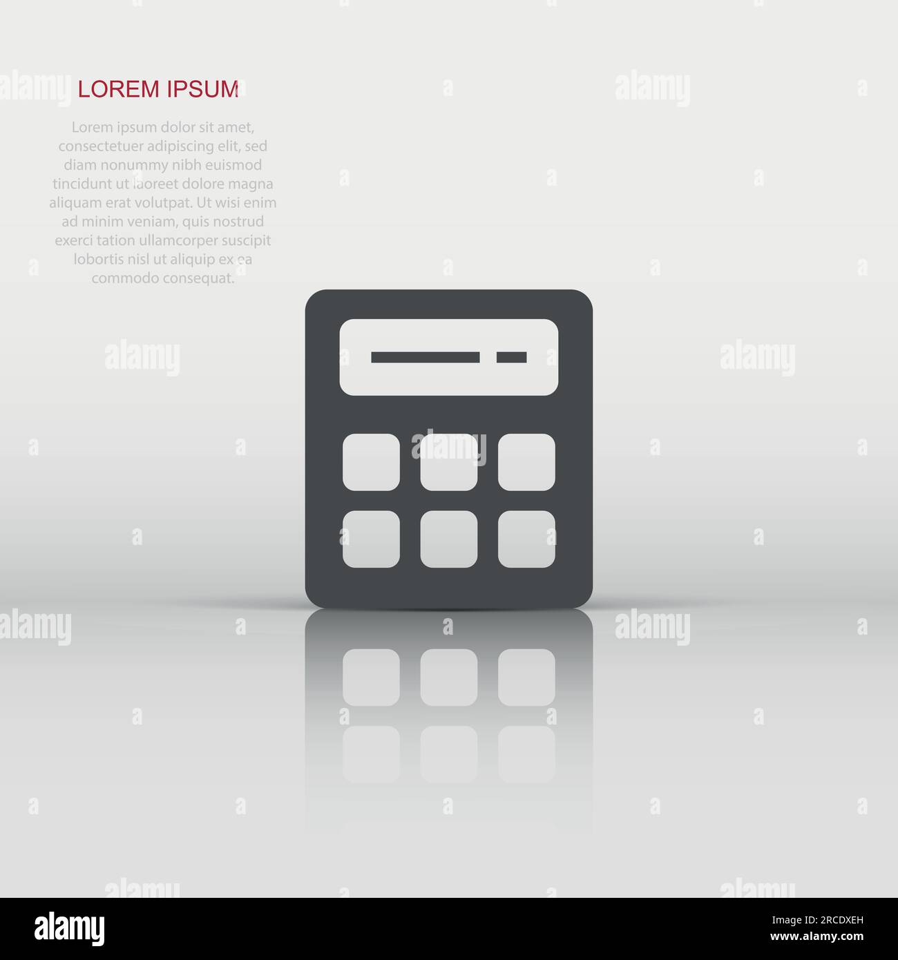 Calculator icon in flat style. Calculate vector illustration on white isolated background ...