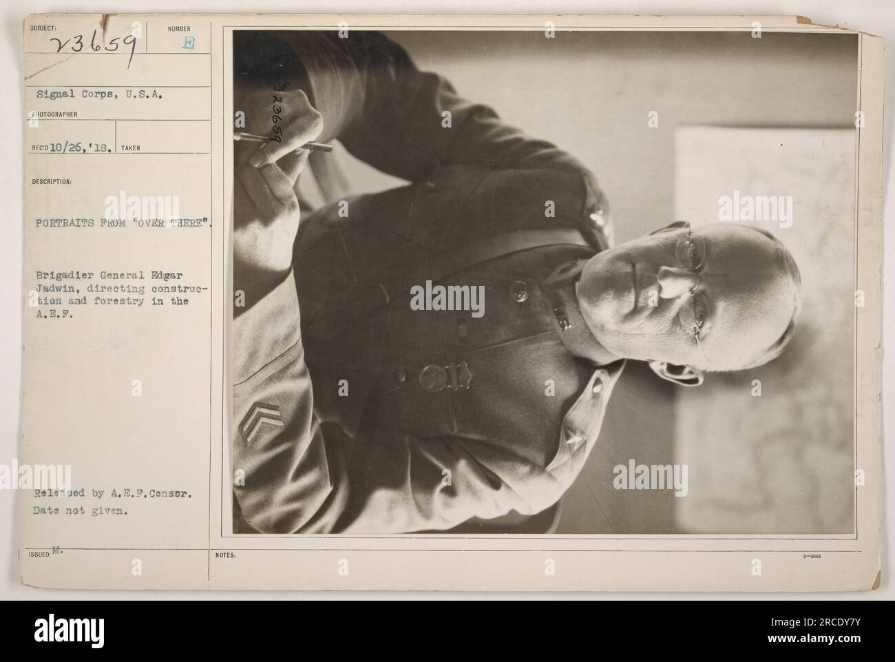 "Brigadier General Edgar Jadwin, overseeing construction and forestry ...