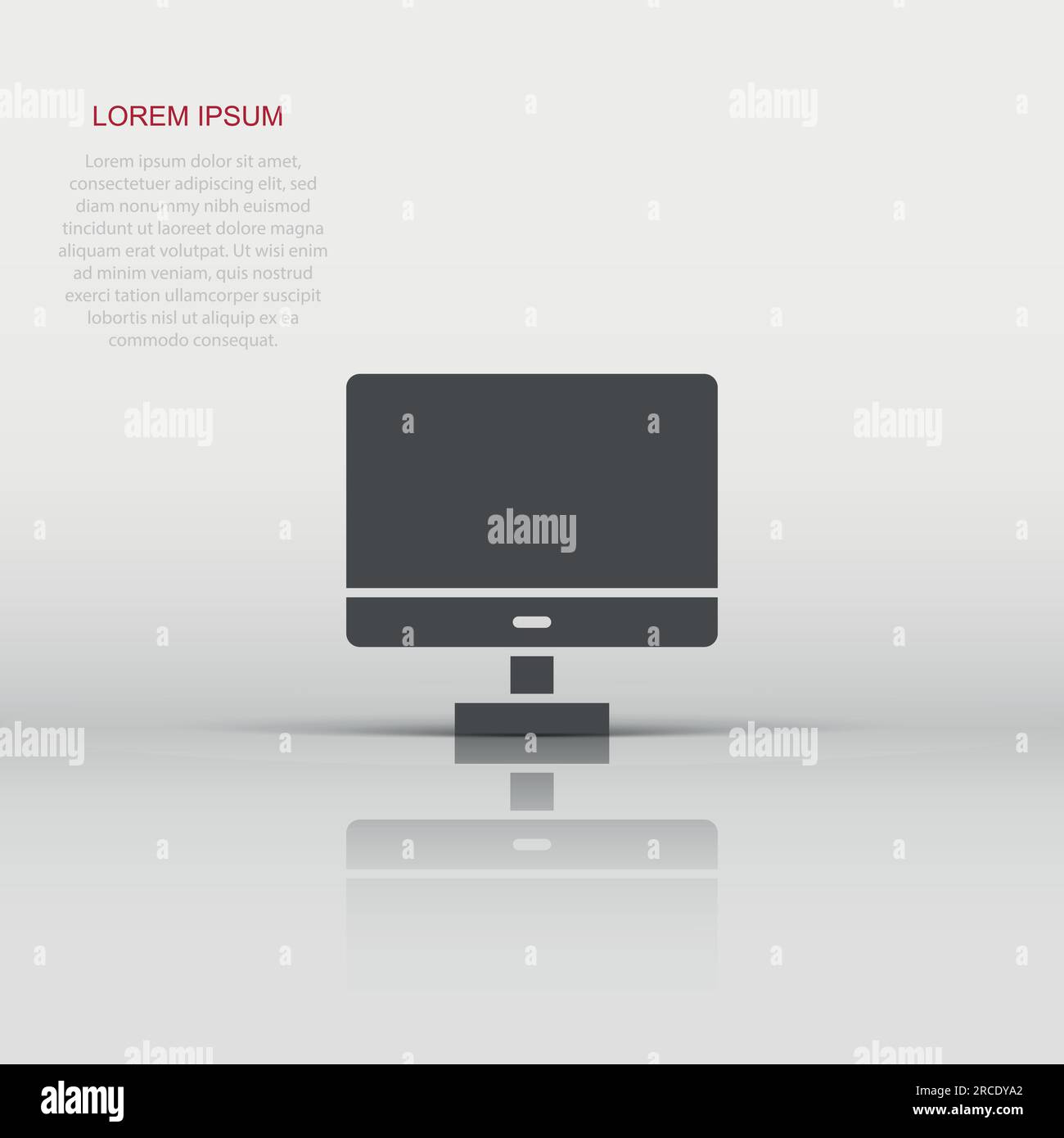 Computer monitor icon. Vector illustration on isolated background ...