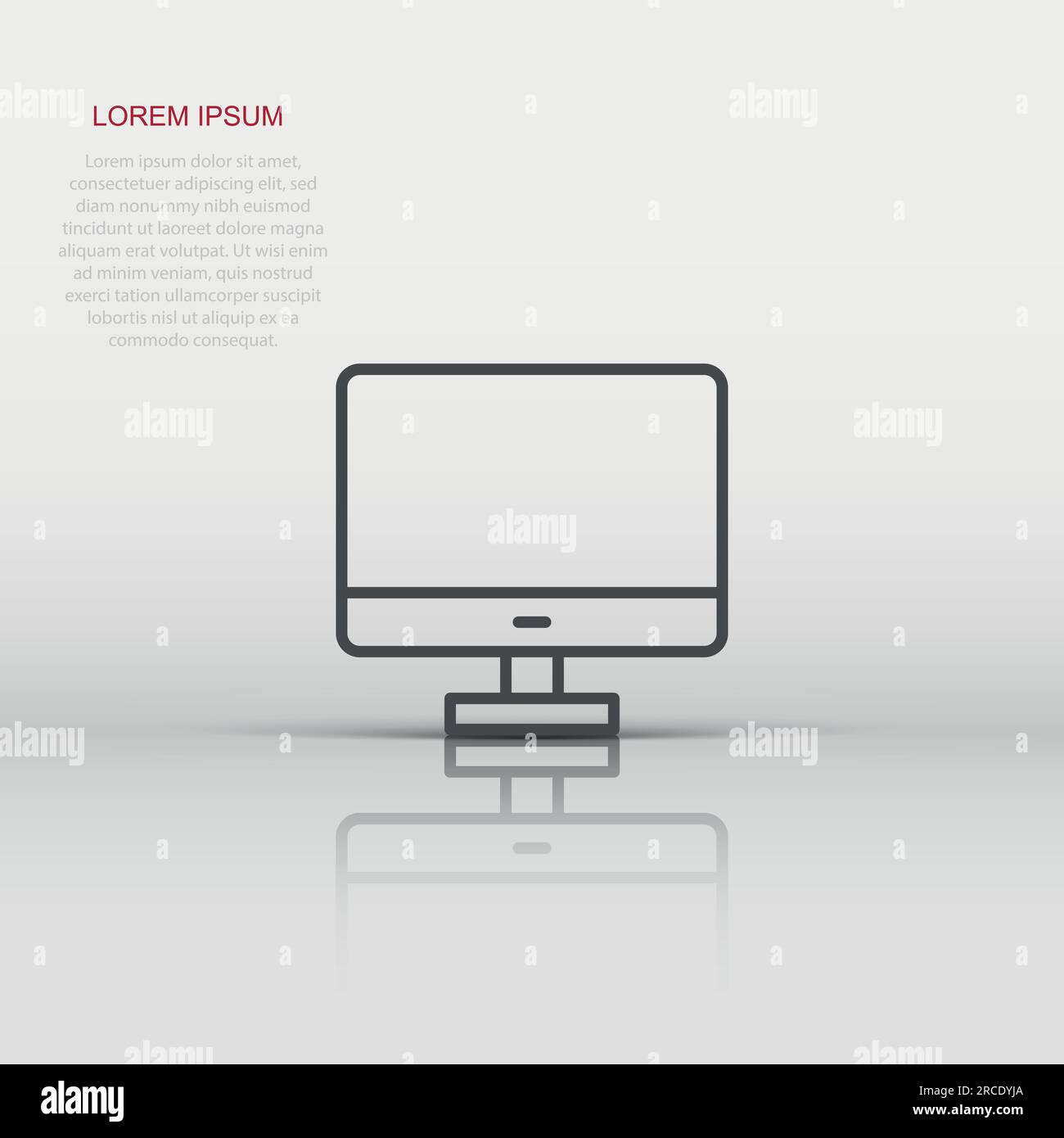 Computer monitor icon. Vector illustration on isolated background ...