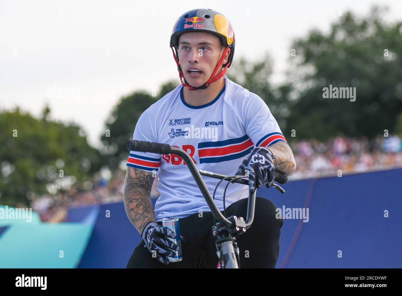 Kieran Reilly (Great Britain, silver medal). BMX Freestyle men ...