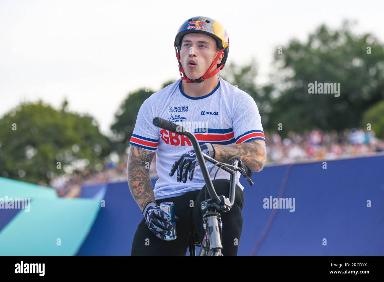 Kieran Reilly (Great Britain, silver medal). BMX Freestyle men ...