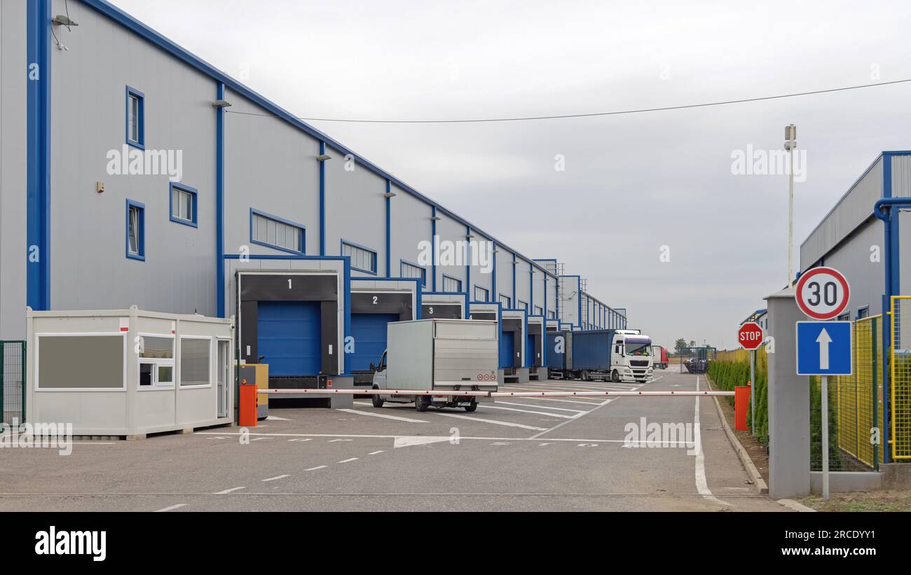 Entry to Fulfillment Warehouse Industrial Building Shipping ...