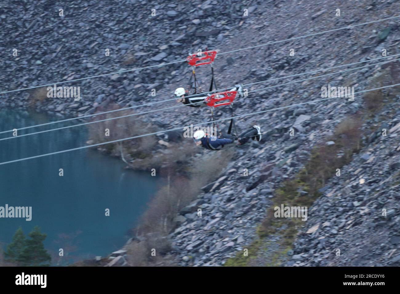 Penrhyn quarry zipline hi-res stock photography and images - Alamy