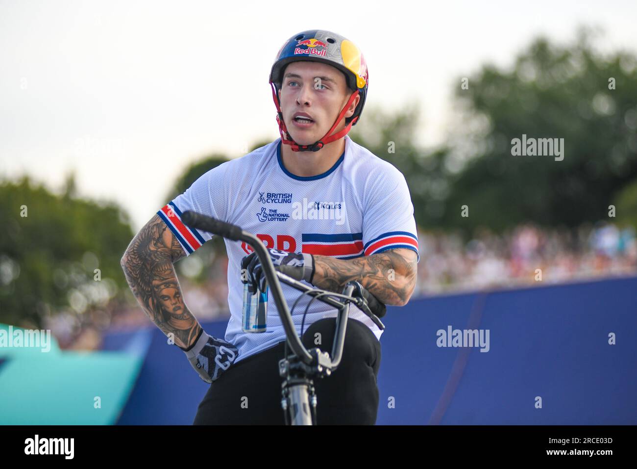 Kieran Reilly (Great Britain, silver medal). BMX Freestyle men ...
