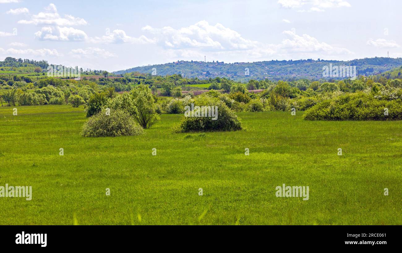 Green Nature Landscape Spring Day at Rural Balkans Stock Photo - Alamy