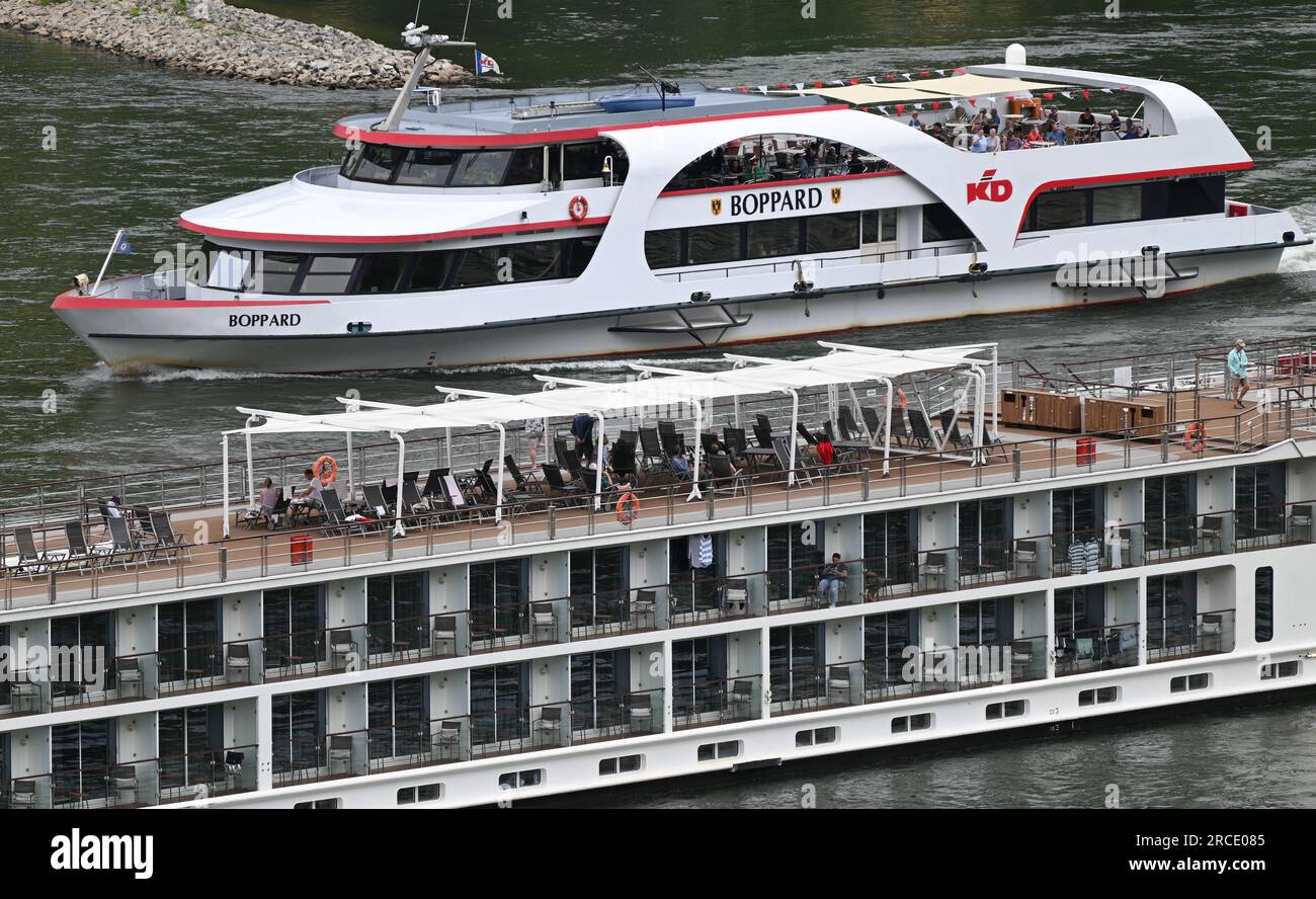 Assmannshausen, Germany. 14th July, 2023. The excursion ship "Boppard ...