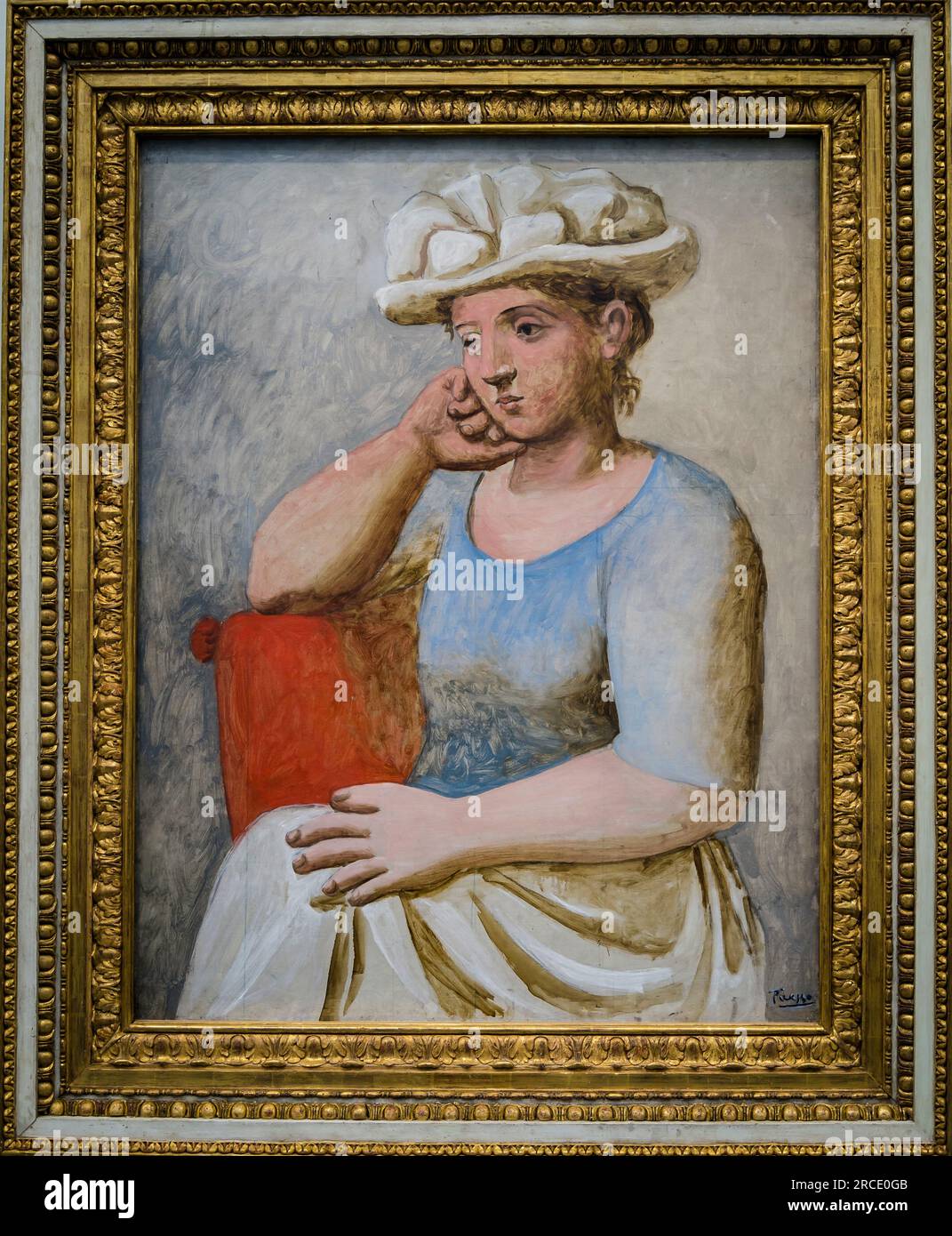 Pablo Picasso painting Woman with White Hat, , Musée de l'Orangerie, an ...