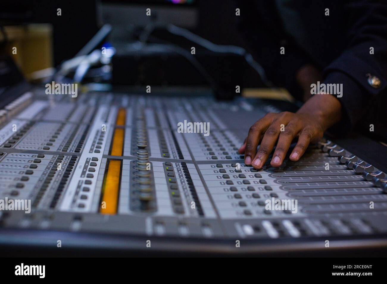 Musical sound instruments equipment production Stock Photo - Alamy