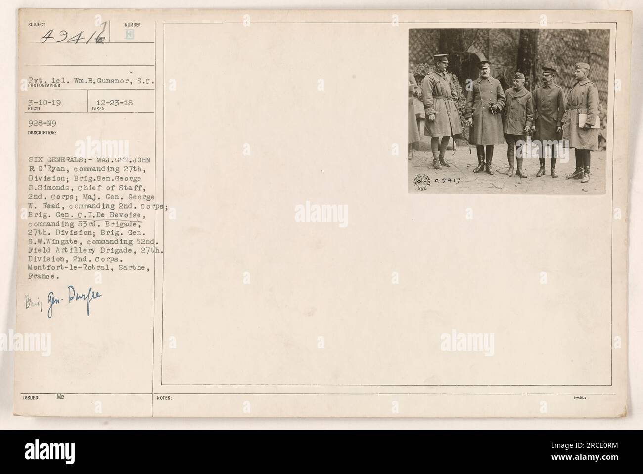 This photograph captures six generals of the American military during ...