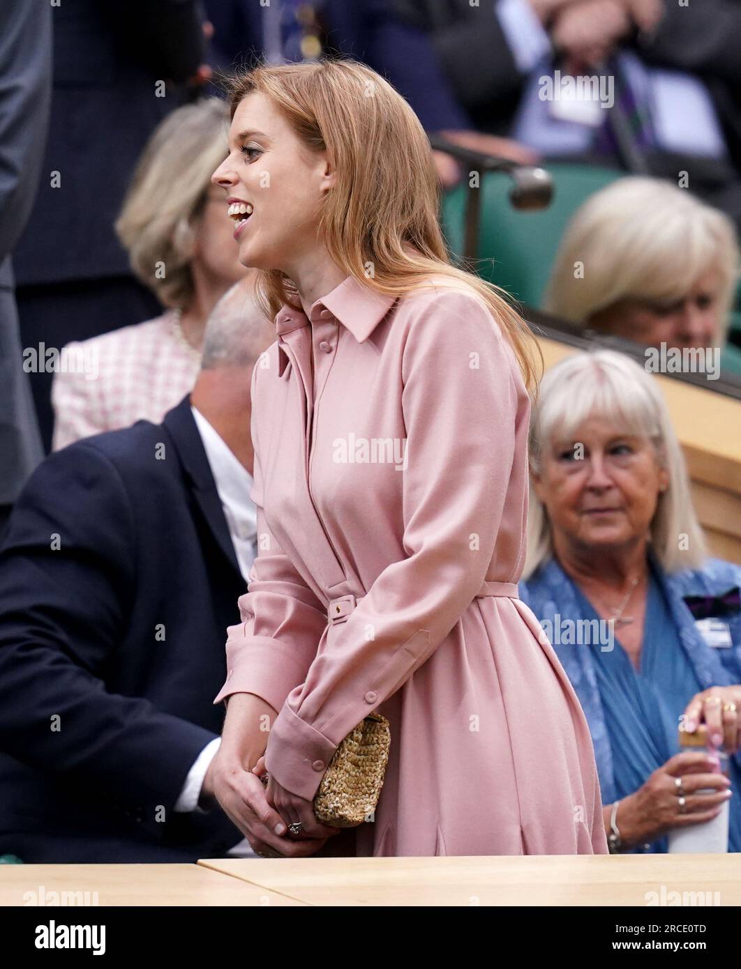 Princess Beatrice in the royal box on day twelve of the 2023 Wimbledon ...