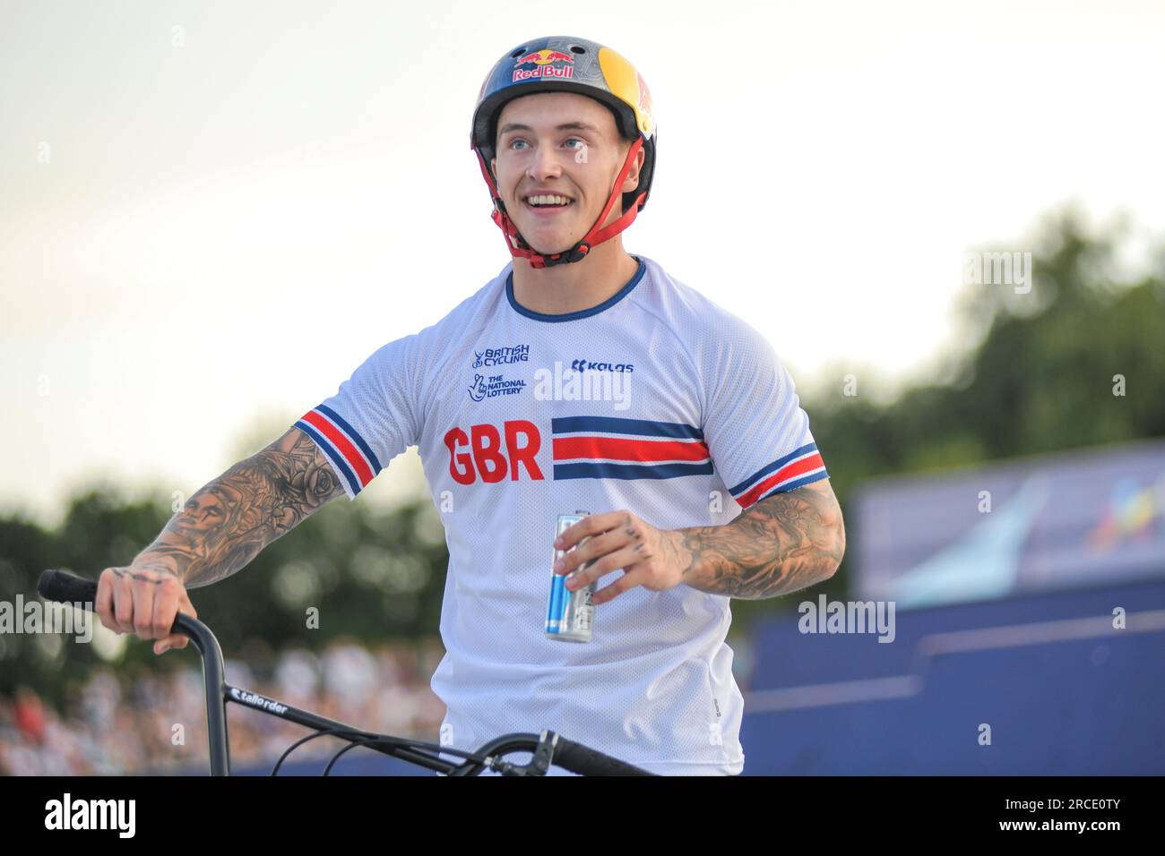 Kieran Reilly (Great Britain, silver medal). BMX Freestyle men ...