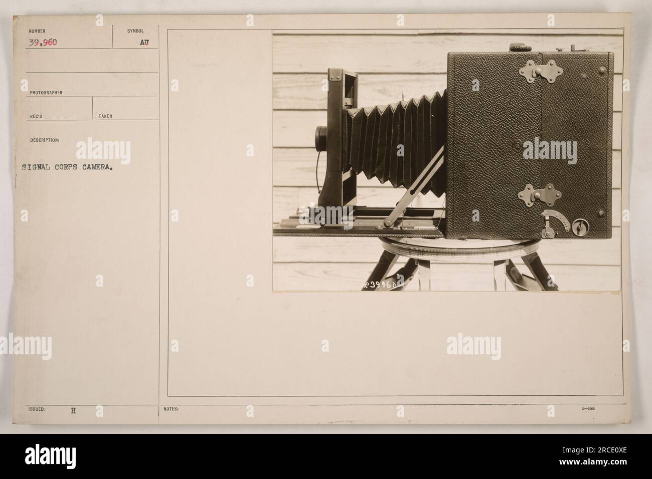 A photograph taken by a Signal Corps Camera during World War One. The ...