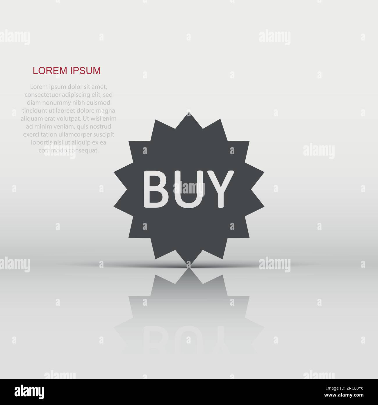 Online shopping star icon in flat style. Buy button vector illustration ...