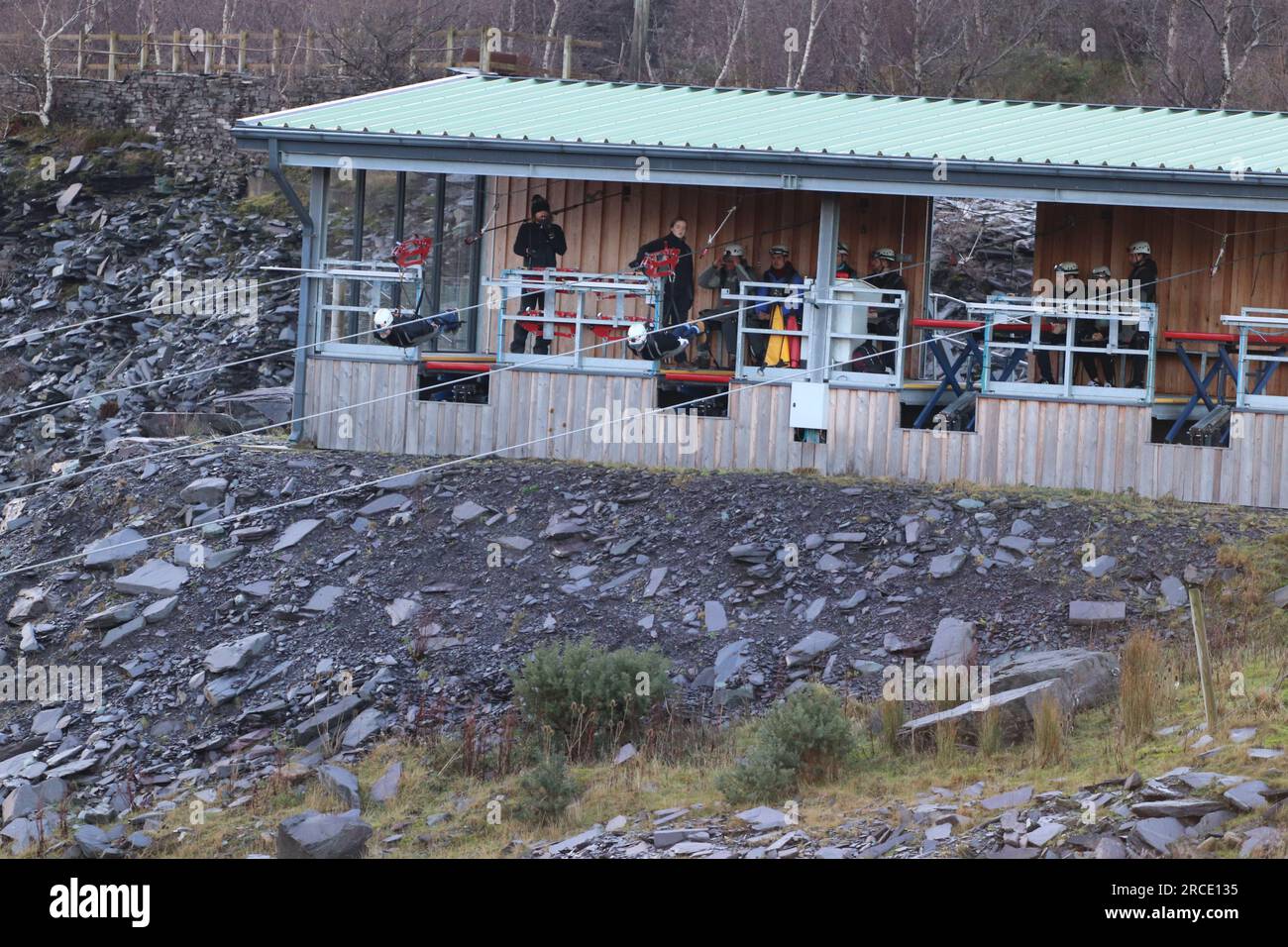 Zip World Penrhyn Quarry Bangor North Wales Stock Photo - Alamy