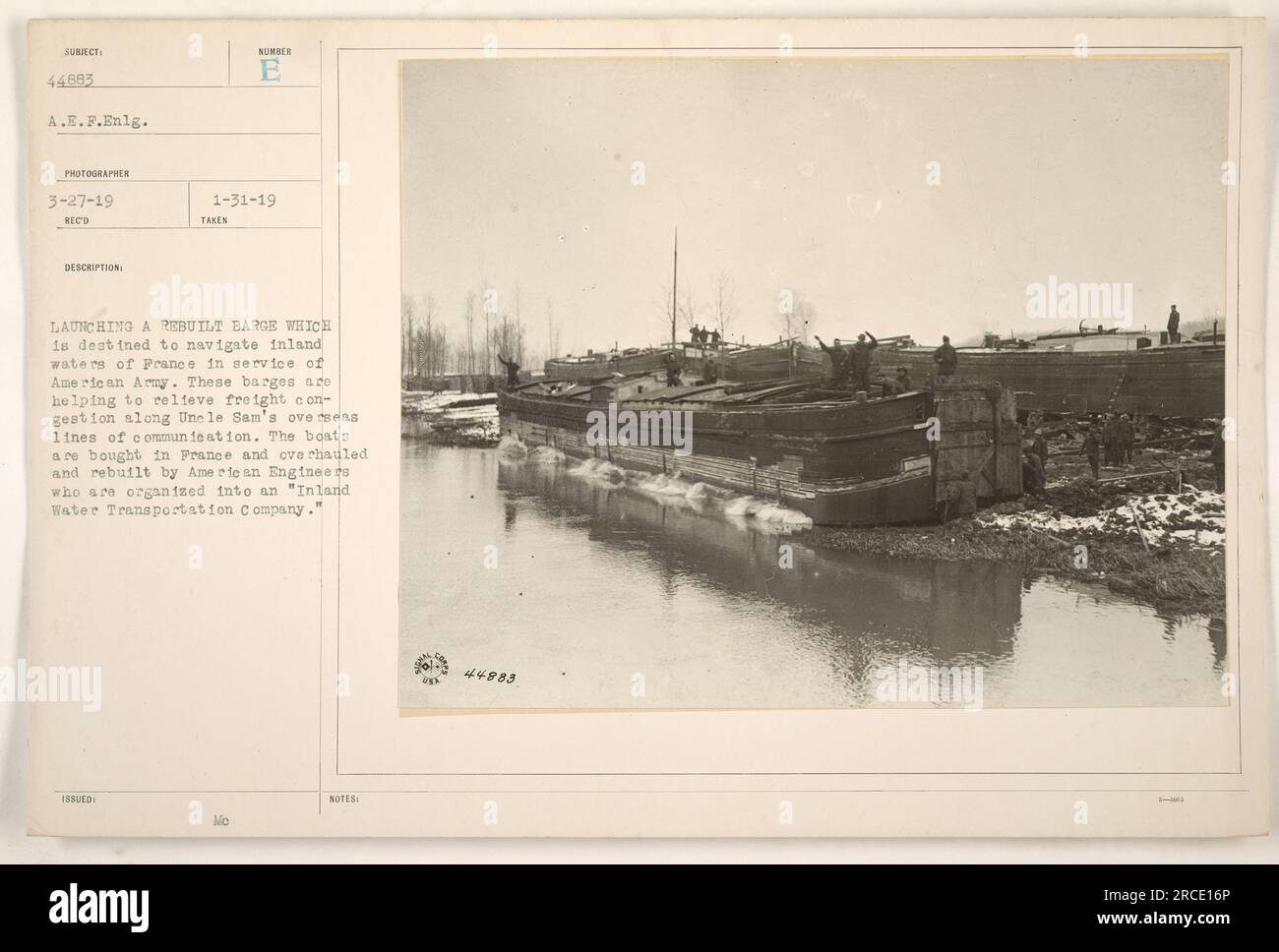 This photograph, numbered 44883, was taken on March 27, 1919, by an ...