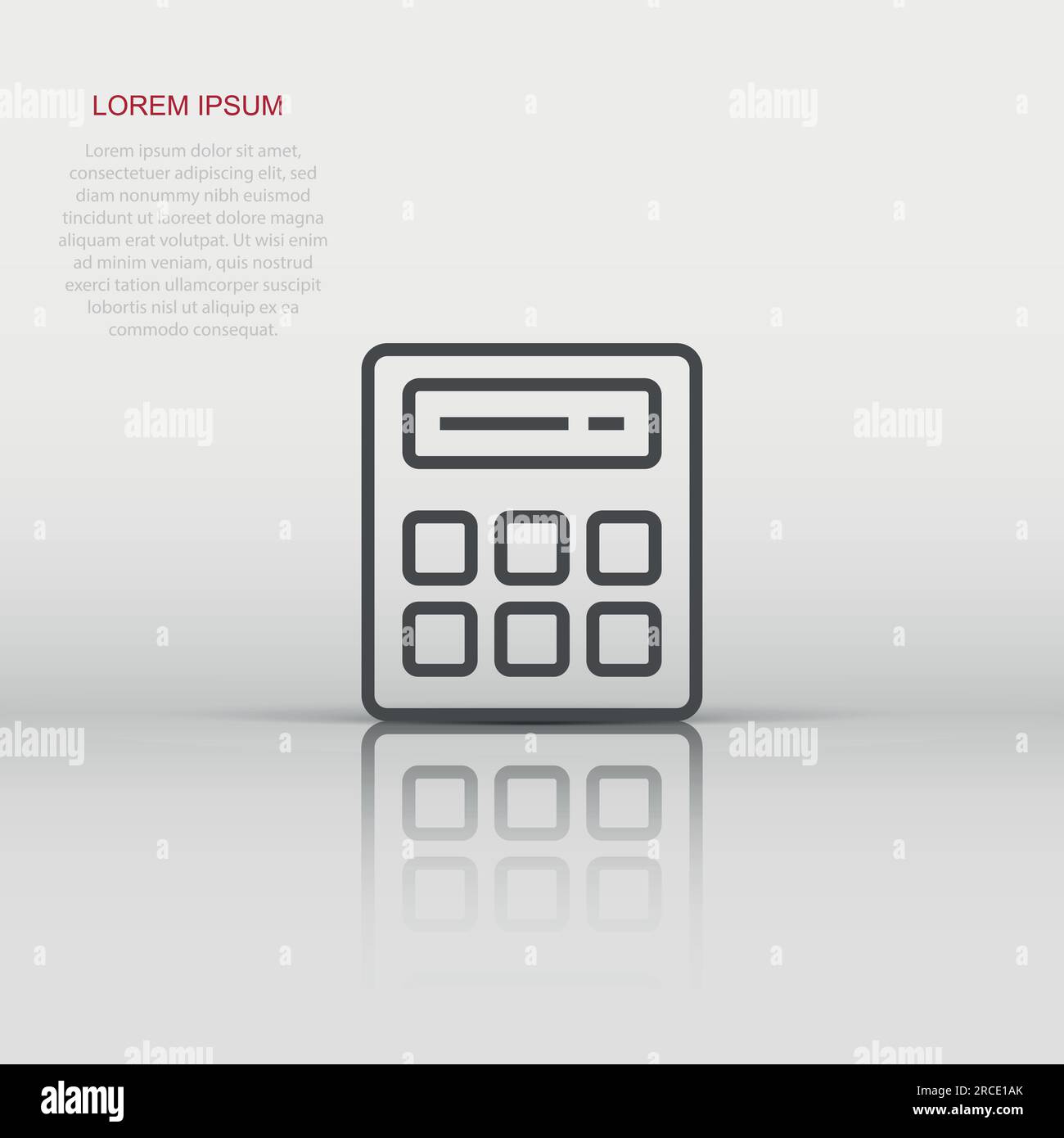 Calculator icon in flat style. Calculate vector illustration on white ...