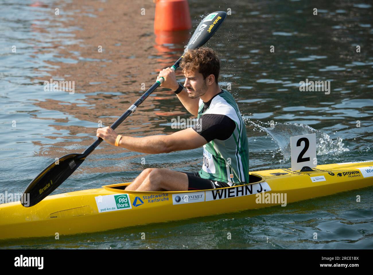 Jochen WIEHN, Rheinbrueder Karlsruhe, action, final canoe K1 men, men ...