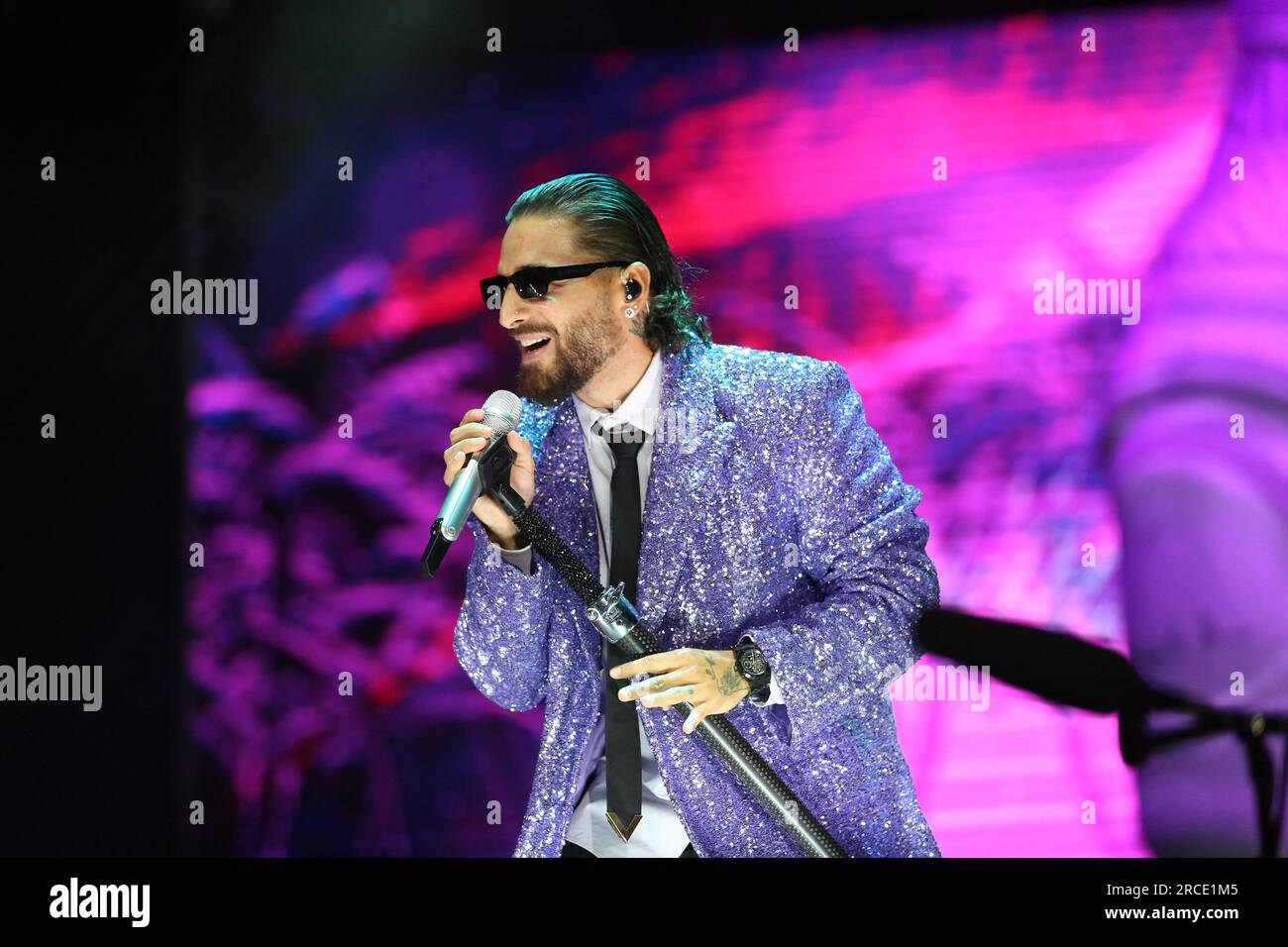 Rock in Roma - Ippodromo Capannelle, Rome, Italy, July 12, 2023, Maluma ...