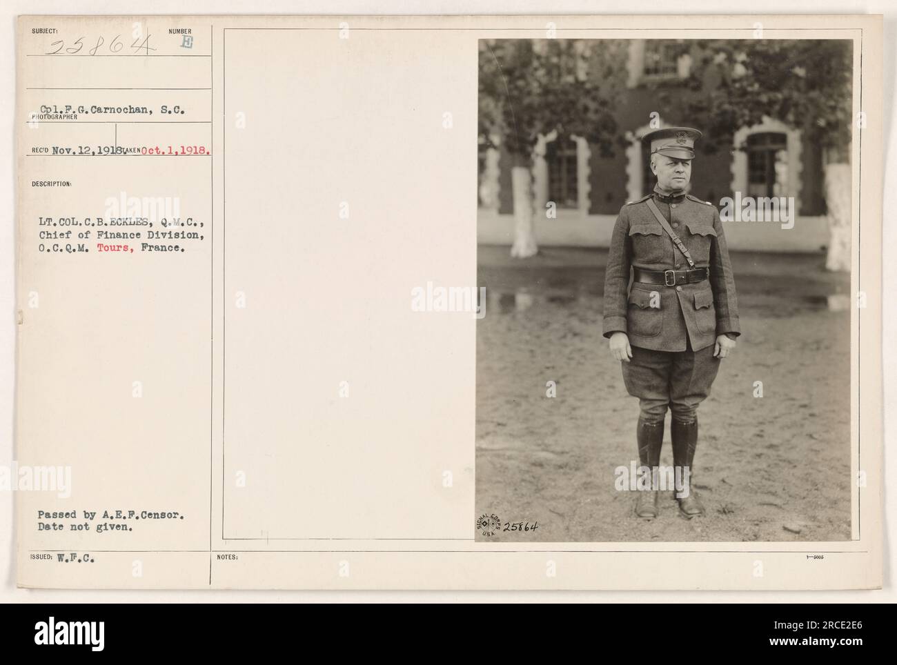 Lt col c b eckles hi-res stock photography and images - Alamy