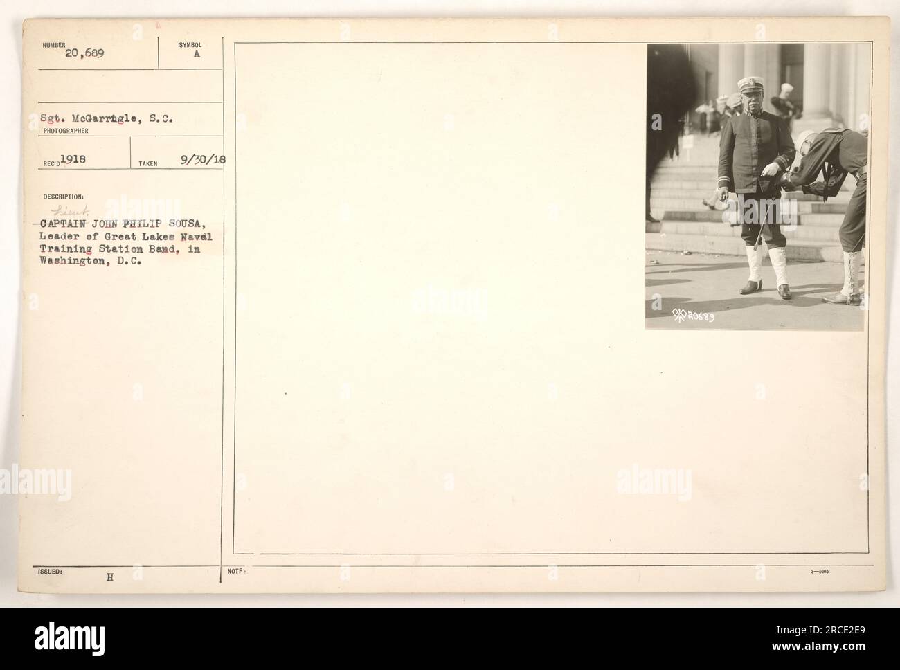 Sgt. McGarrigle's photograph from September 30, 1918, shows Captain ...