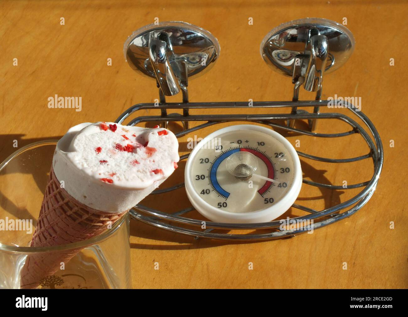 Ice cream in a glass in the heat Stock Photo - Alamy