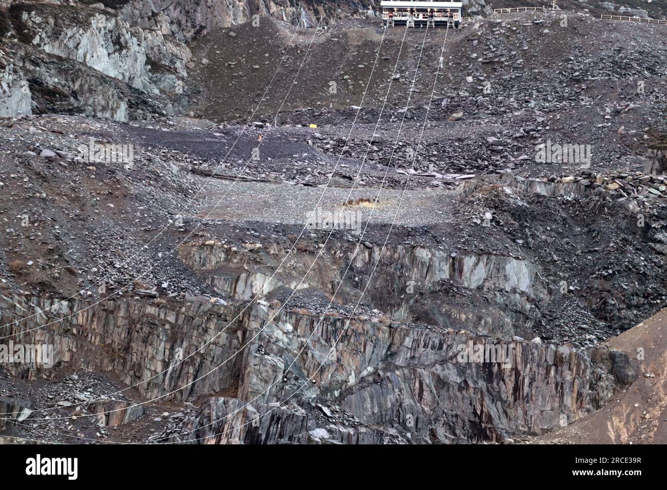 Zip World Penrhyn Quarry Bangor North Wales Stock Photo - Alamy