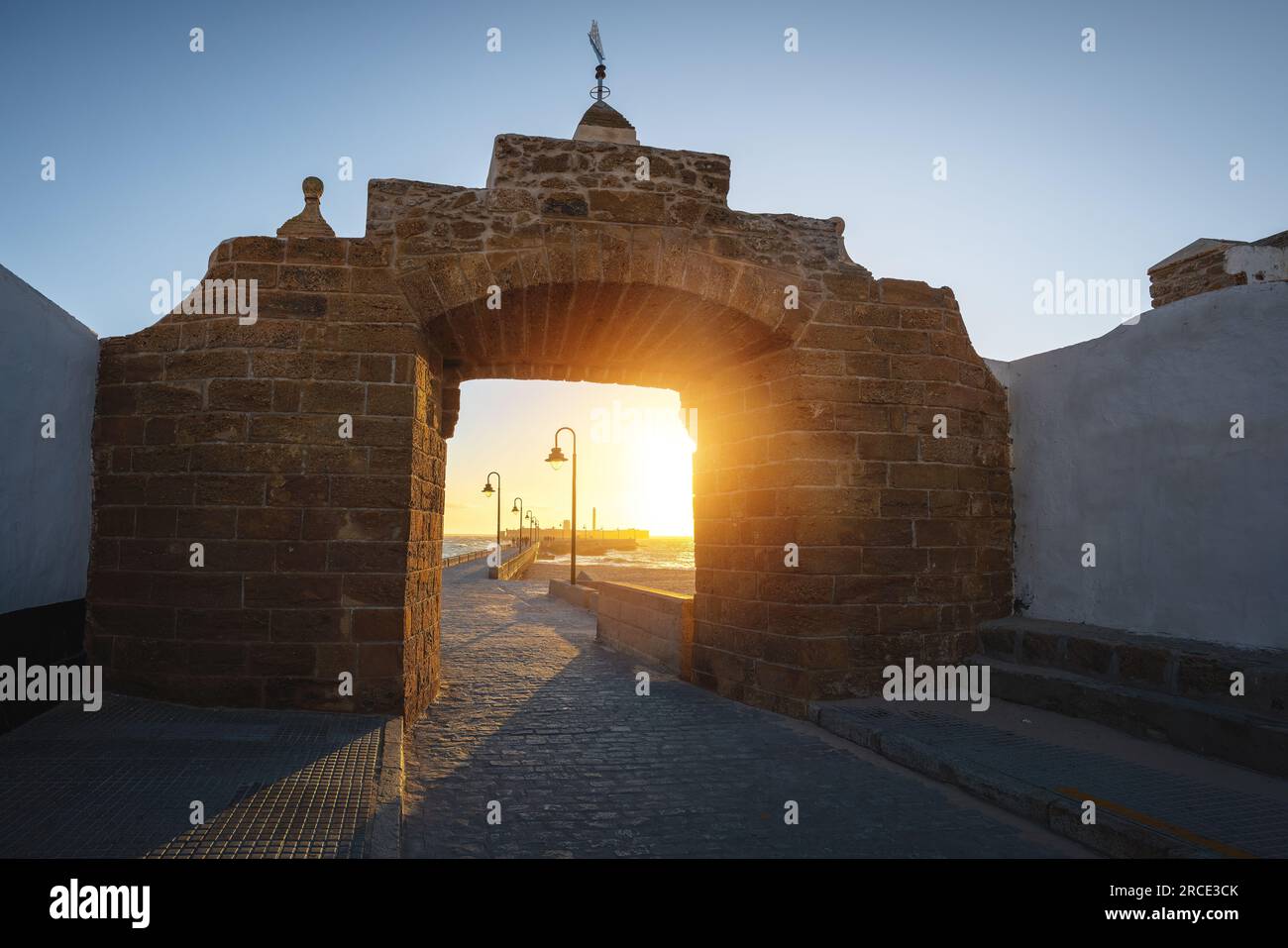 Puerta de la Caleta (La Caleta Gate) at sunset - access to Castle of ...