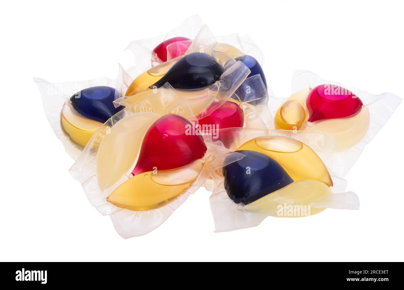 washing capsules isolated on white background Stock Photo - Alamy