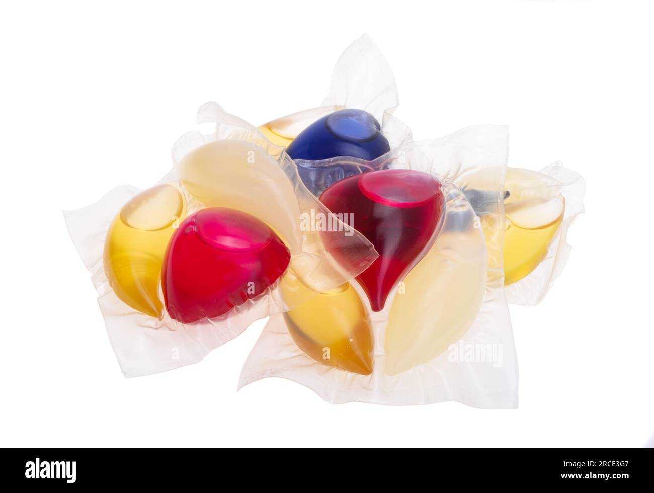 washing capsules isolated on white background Stock Photo - Alamy