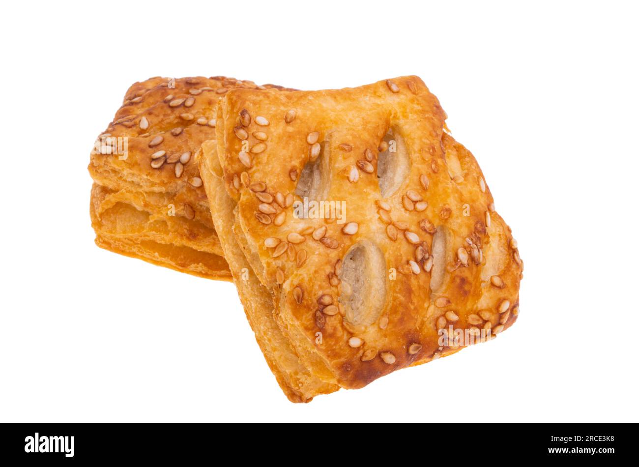 puff pastry isolated on white background Stock Photo - Alamy