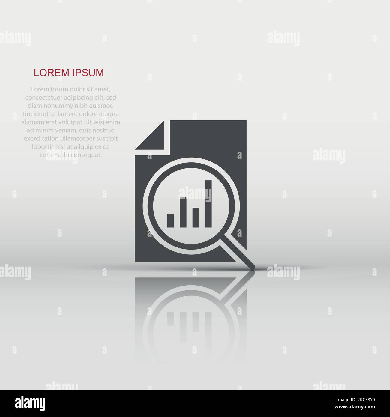 Financial statement icon in flat style. Result vector illustration on ...