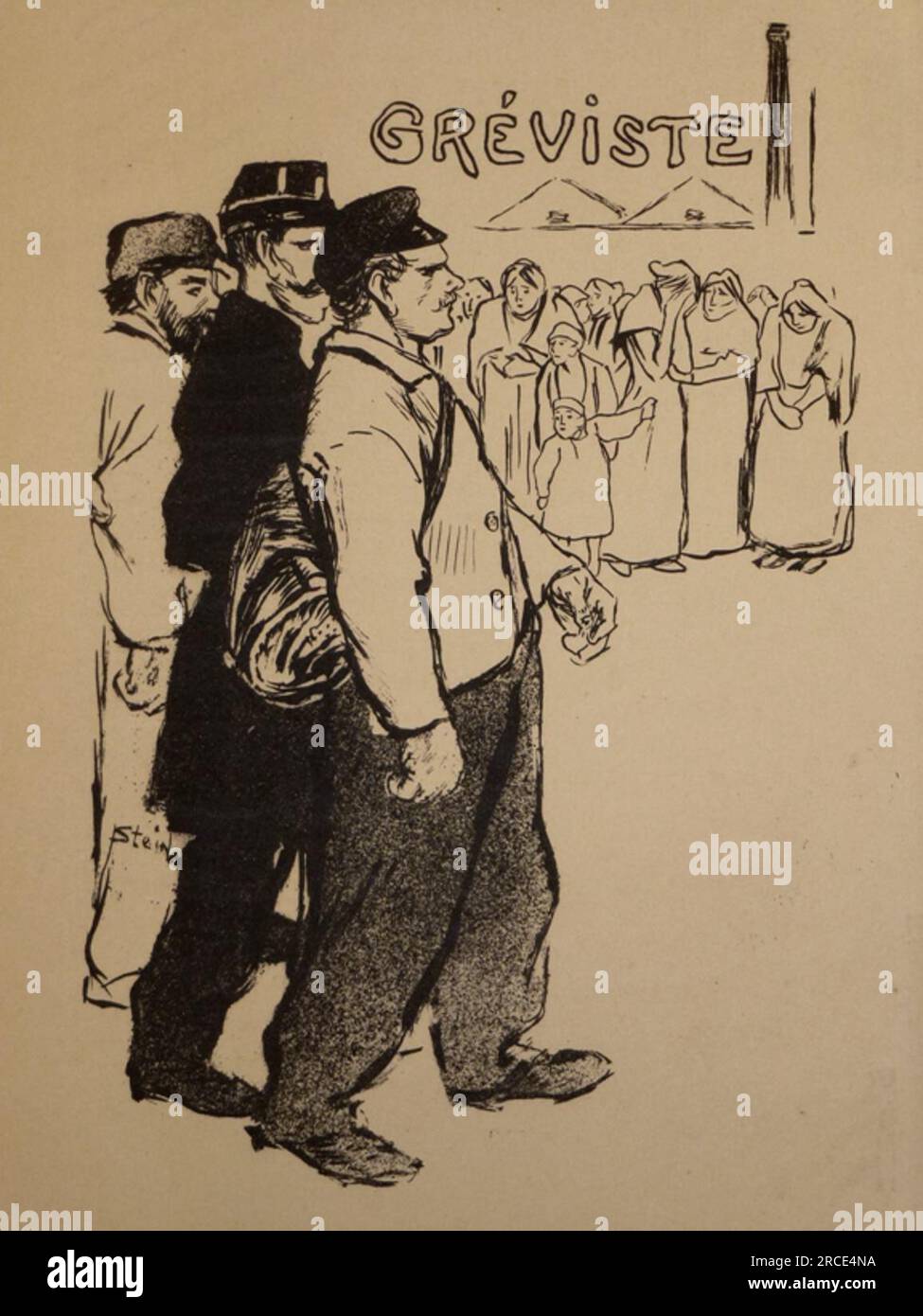 Lettre d'un Greviste 1893 by Theophile Steinlen Stock Photo - Alamy