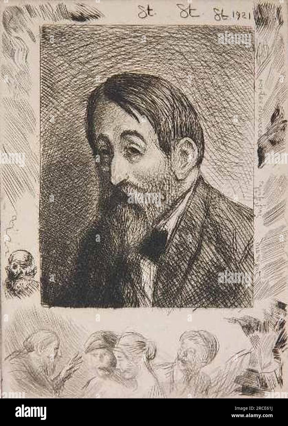 Jehan Rictus 1921 by Theophile Steinlen Stock Photo - Alamy