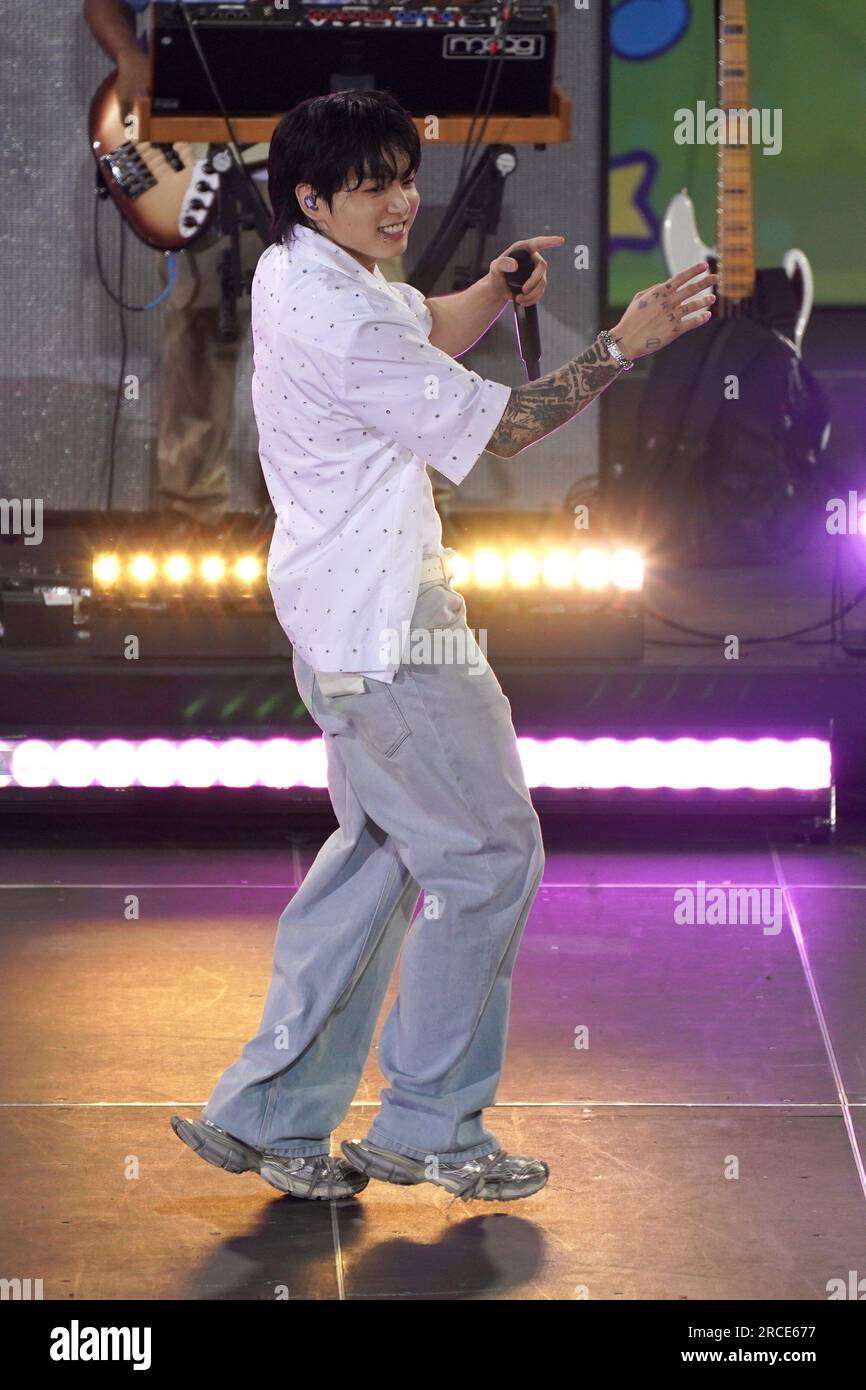 New York, NY, USA. 14th July, 2023. Jung Kook on stage for Good Morning ...