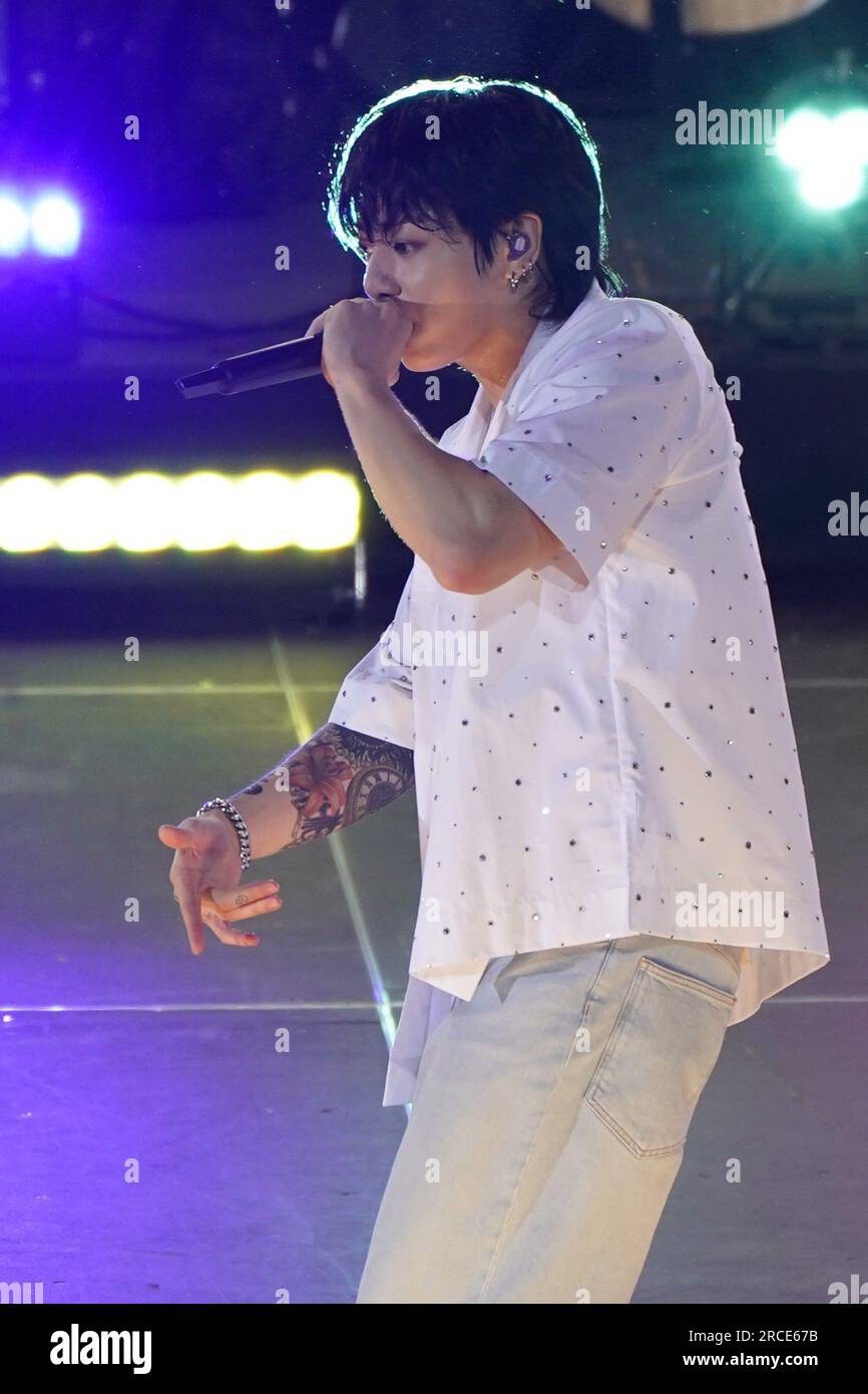 New York, NY, USA. 14th July, 2023. Jung Kook on stage for Good Morning ...