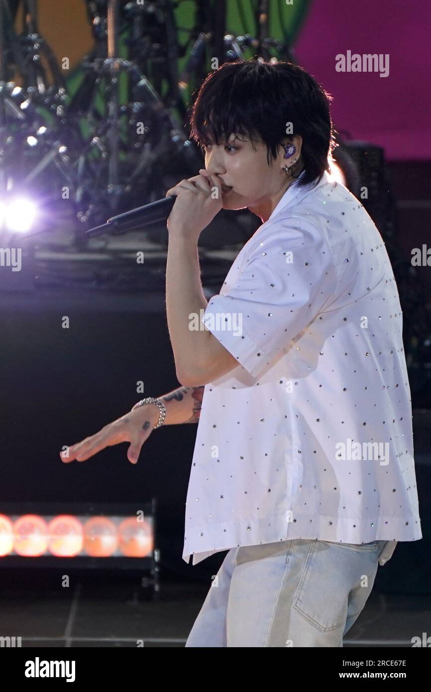 New York, NY, USA. 14th July, 2023. Jung Kook on stage for Good Morning ...