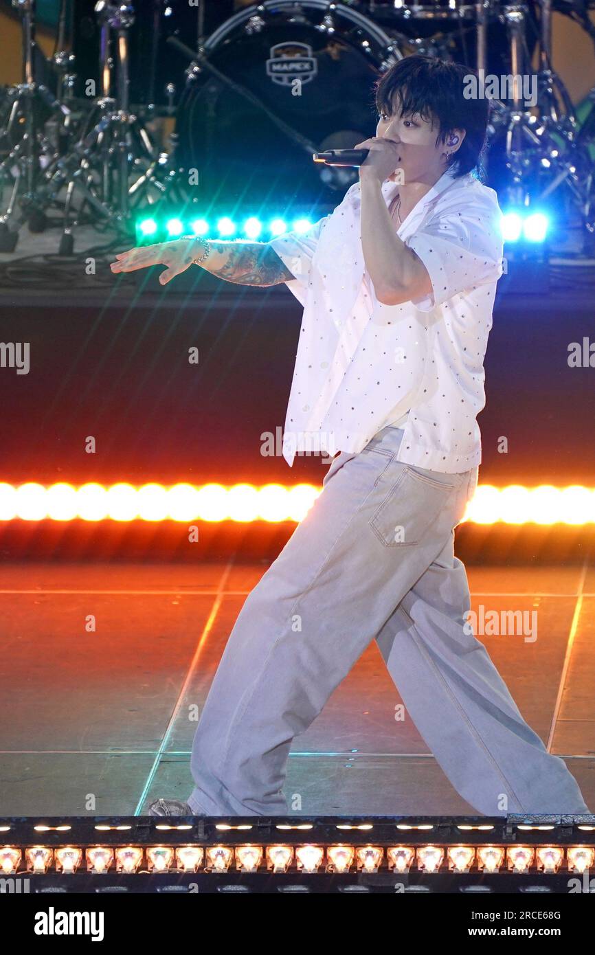 New York, NY, USA. 14th July, 2023. Jung Kook on stage for Good Morning ...