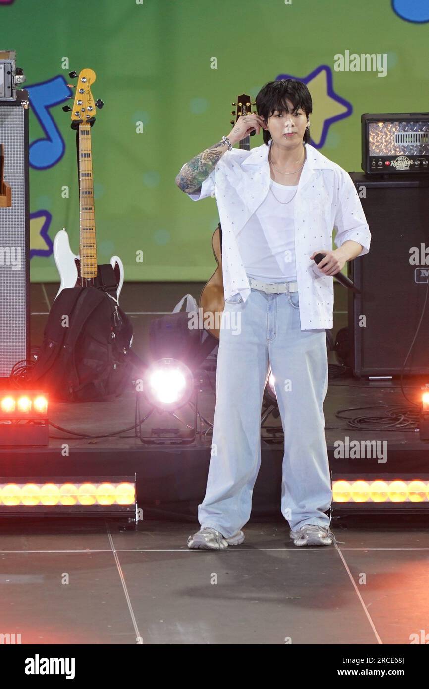 New York, NY, USA. 14th July, 2023. Jung Kook on stage for Good Morning ...