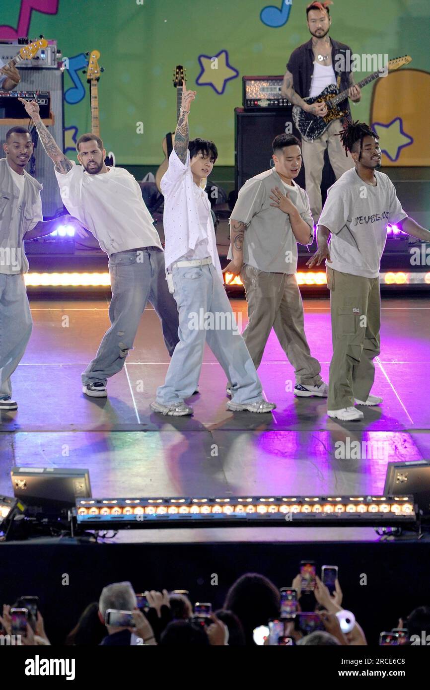 New York, NY, USA. 14th July, 2023. Jung Kook on stage for Good Morning ...