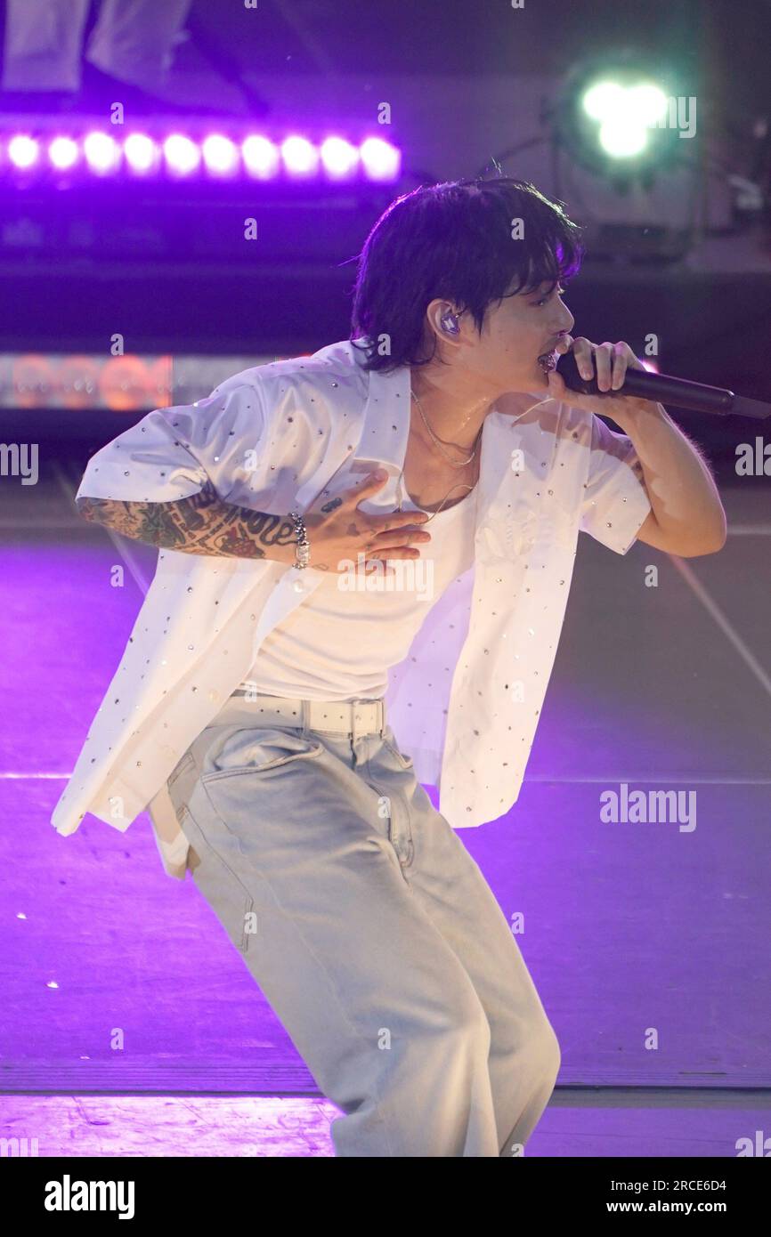 New York, NY, USA. 14th July, 2023. Jung Kook on stage for Good Morning ...