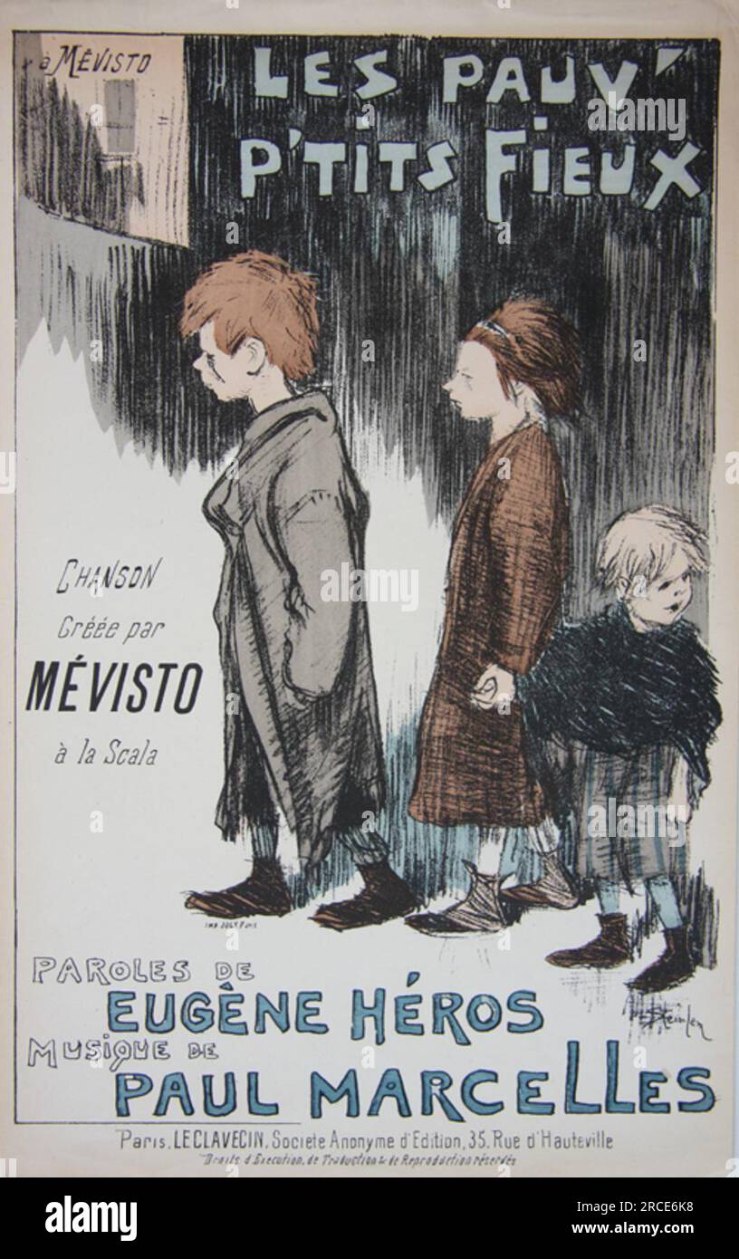 Les Pauv- Petits Fieux 1892 by Theophile Steinlen Stock Photo - Alamy