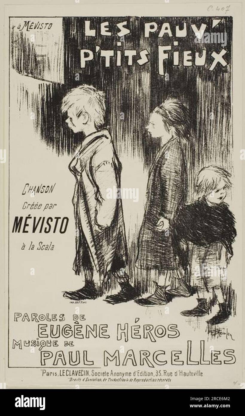Les Pauv - Petits Fieux 1892 by Theophile Steinlen Stock Photo - Alamy
