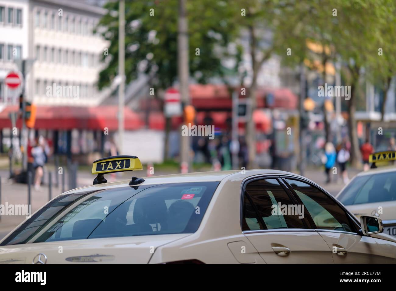 German taxi sign hi-res stock photography and images - Alamy