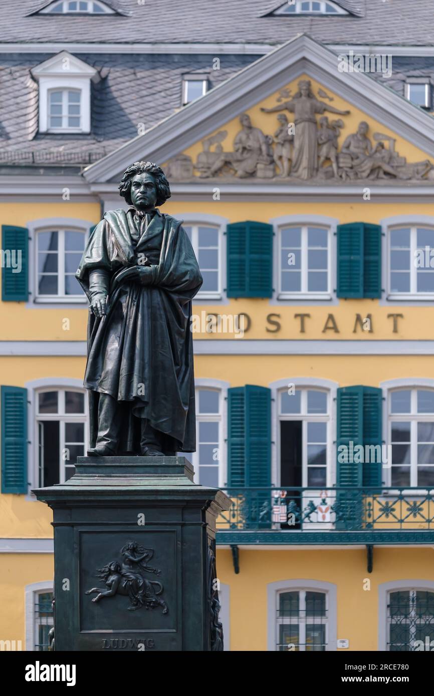 Bonn, Germany - May 22, 2023 : View of the statue of Ludwig van ...