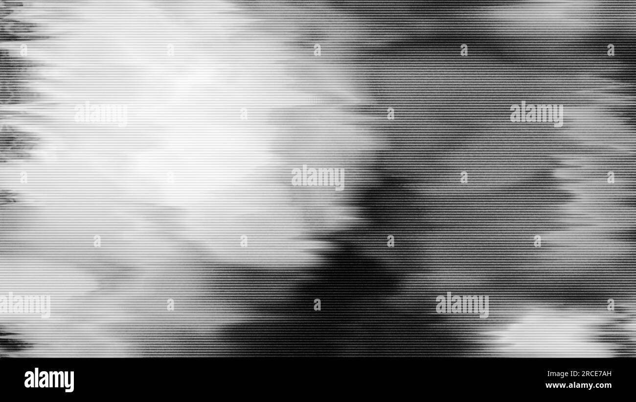 Vintage horizontal scanlines with vignette border. Retro CCTV or VHS ...