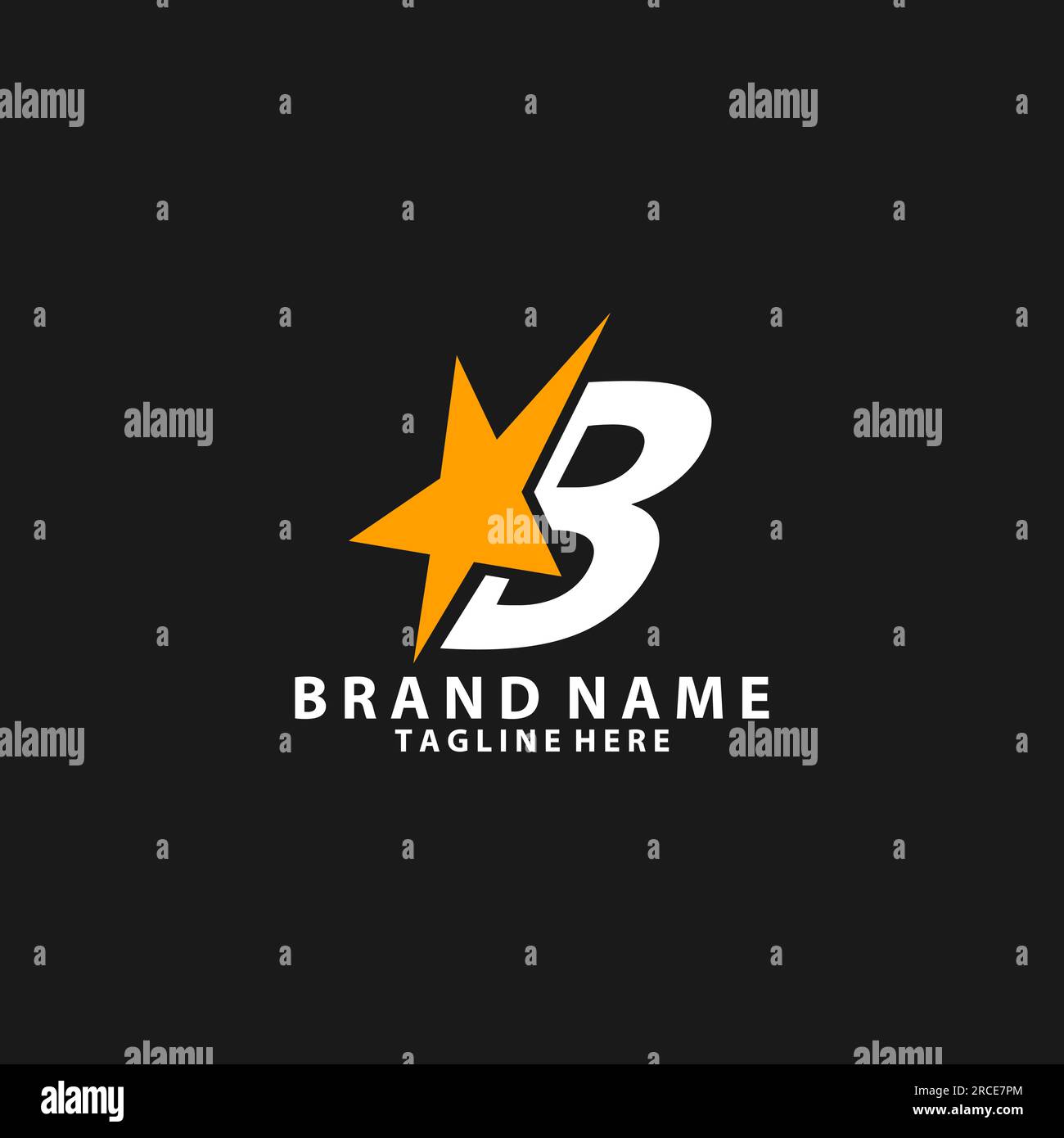 letter B monogram star design logo Stock Vector Image & Art - Alamy