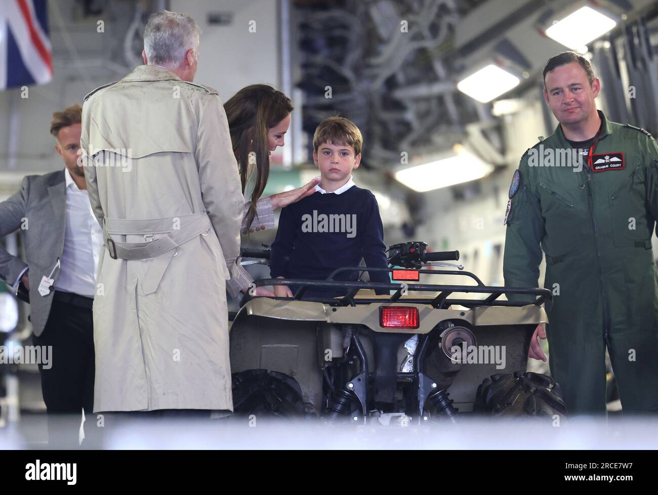 The Princess of Wales with Prince Louis during a visit to the Royal ...
