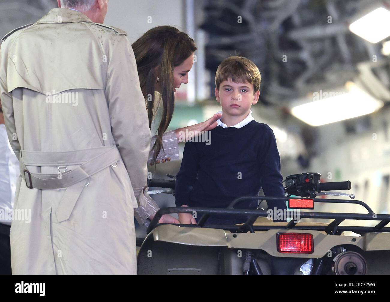 The Princess of Wales with Prince Louis during a visit to the Royal ...