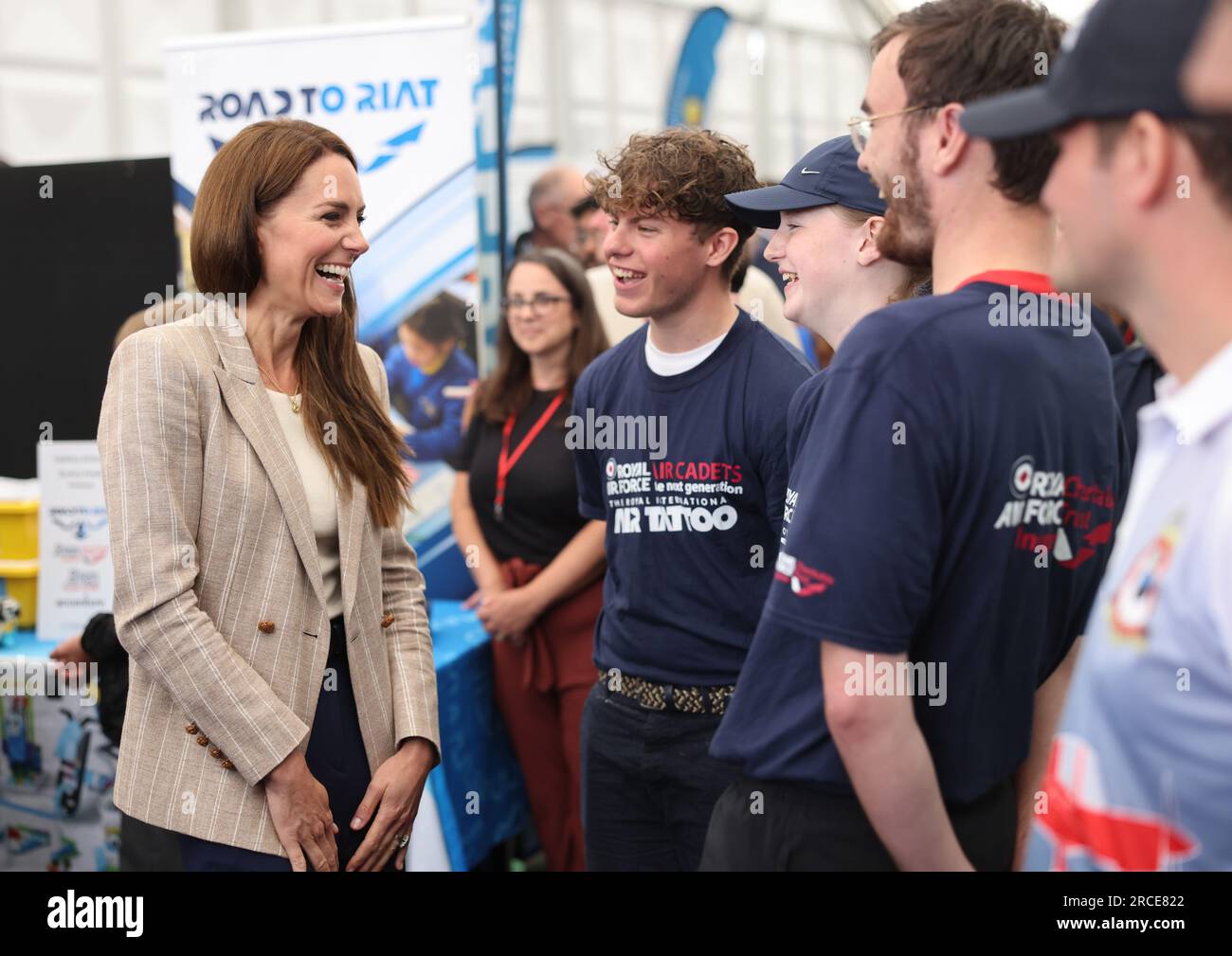 The Princess of Wales meeting Cadets during a visit to the Royal ...